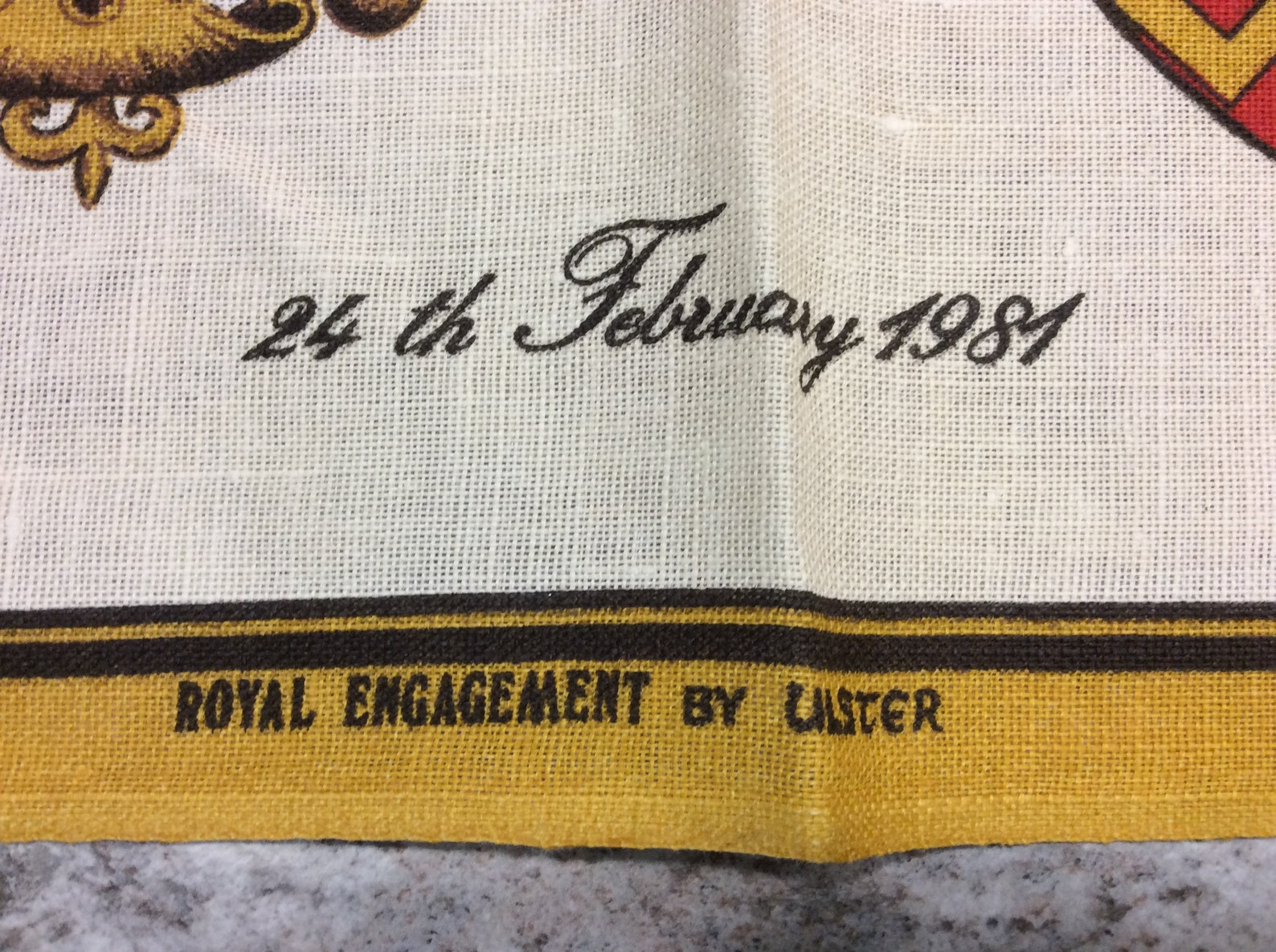Royal Wedding Tea Towel Engagement Prince Charles Lady Diana - Etsy