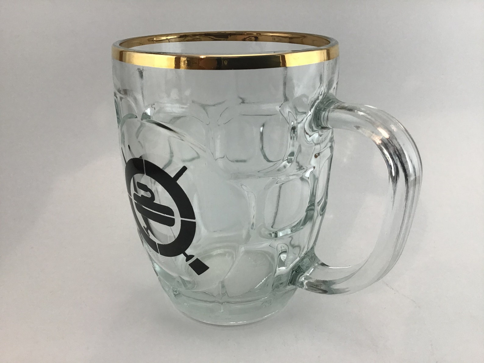 Curling Motif Glass Beer Mug Tankard Mid-century - Etsy