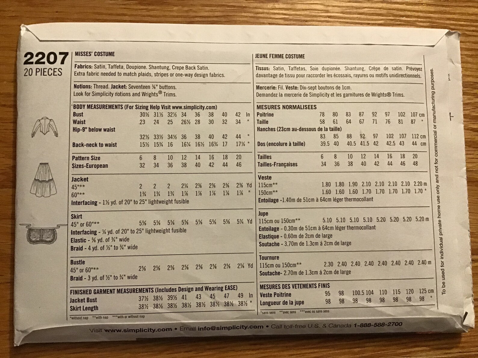 Steampunk Costume Pattern Misses Size 6 12 Simplicity 2207 UNCUT - Etsy