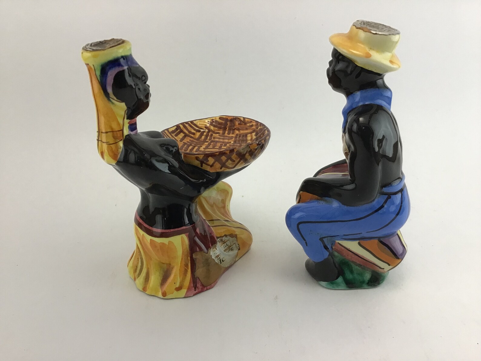 Drioli Liquor Decanters Man With Conga Drum and Woman With | Etsy