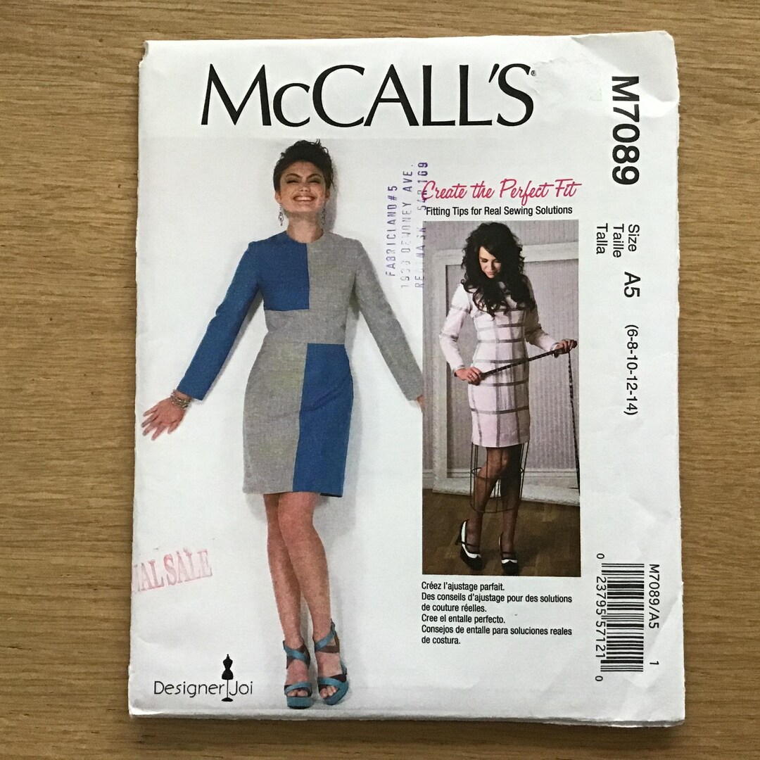 Fitting Shell Pattern for Dress Mccalls 7089 UNCUT Size 6 - 14 - Etsy
