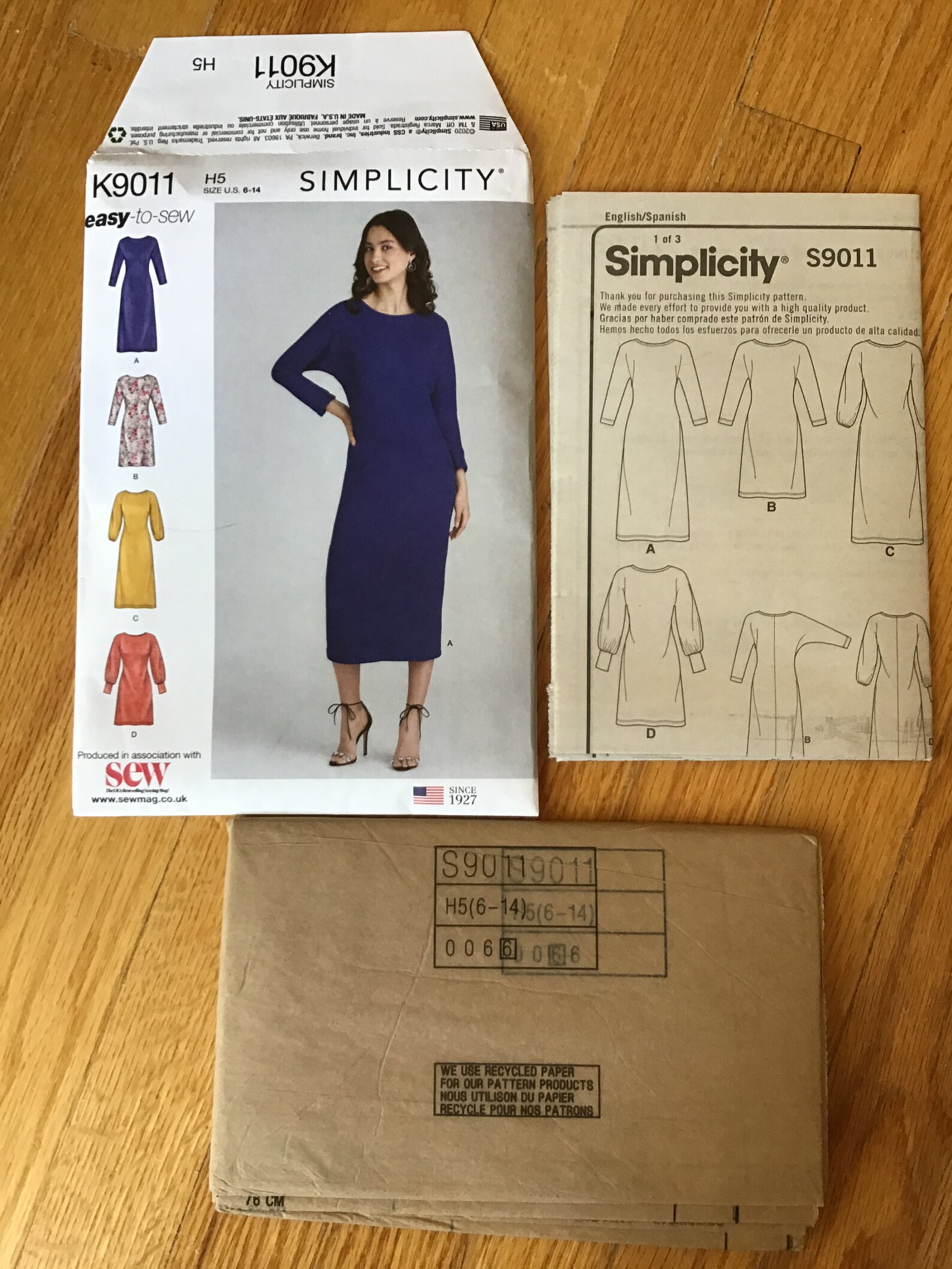 Misses Jersey Dress Pattern Size 6 14 Simplicity 9011 UNCUT - Etsy