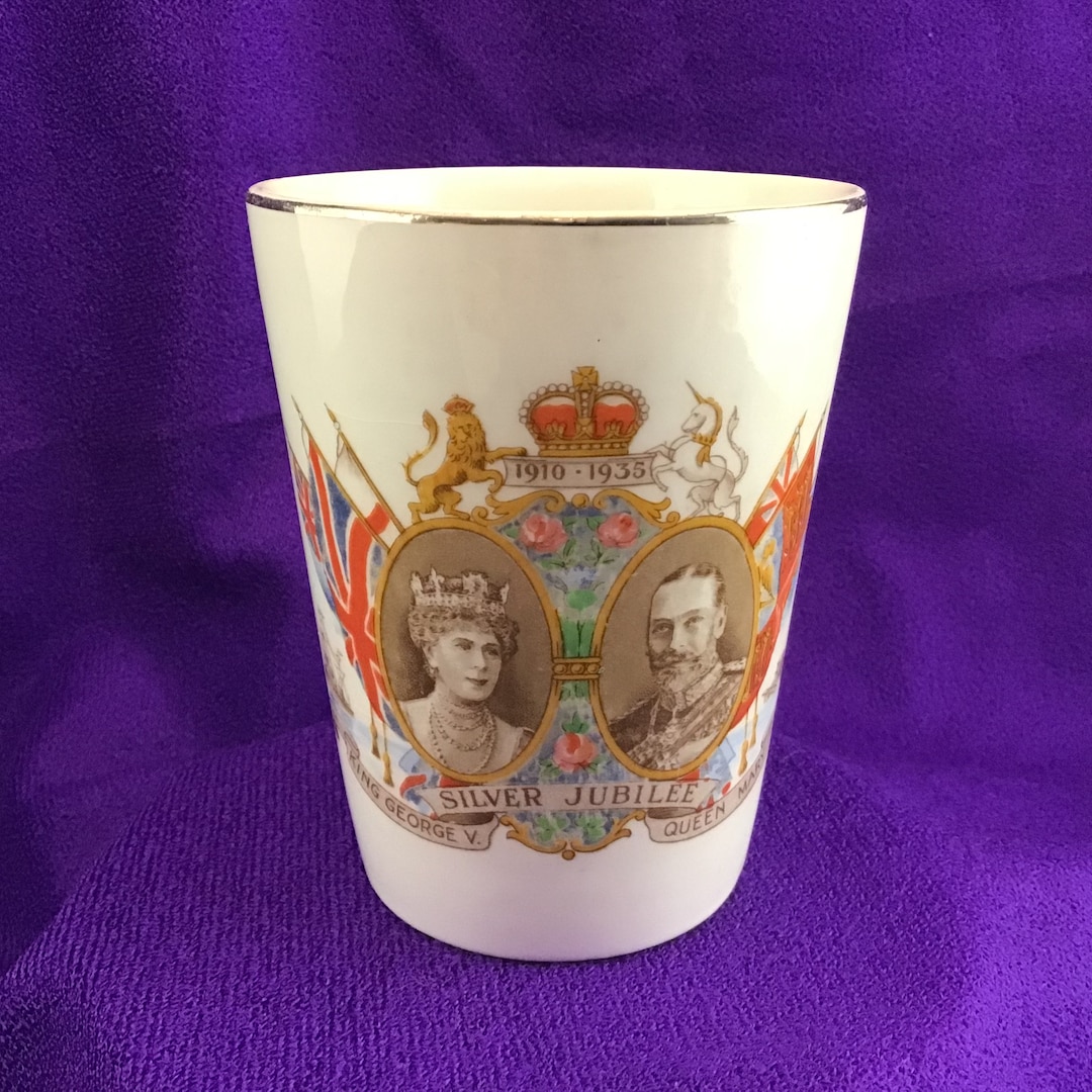 King George V and Queen Mary Silver Jubilee 1935 Beaker Cup - Etsy