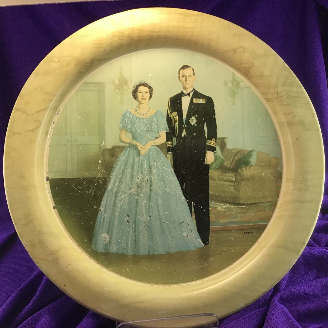 Queen Elizabeth II Coronation Tray Prince Philip 1953 Handiware Tray ...