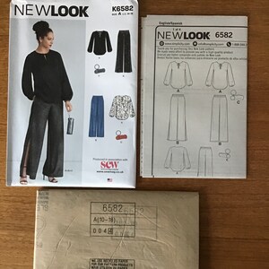 Misses Boho Top and Pants Pattern New Look 6582 Size 10 - 18 UNCUT - Etsy