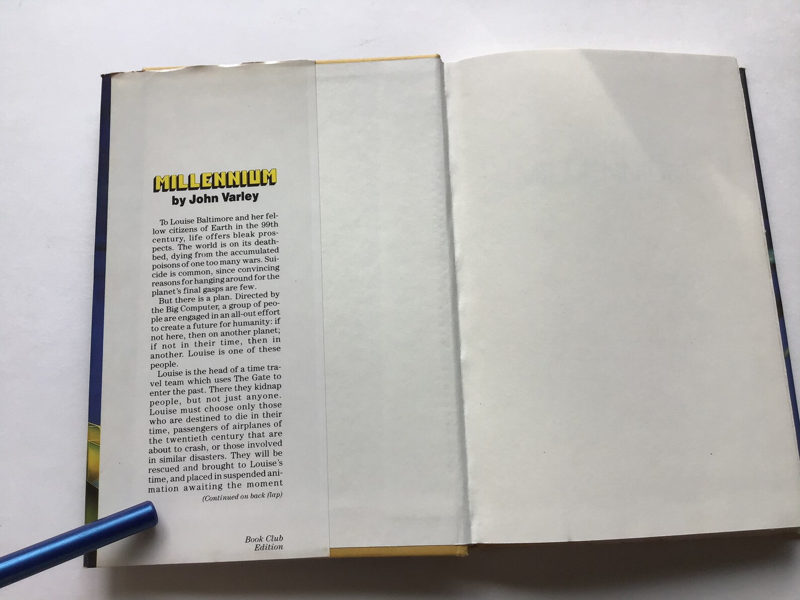 Millennium by John Varley Hardcover Book Club Edition BCE - Etsy