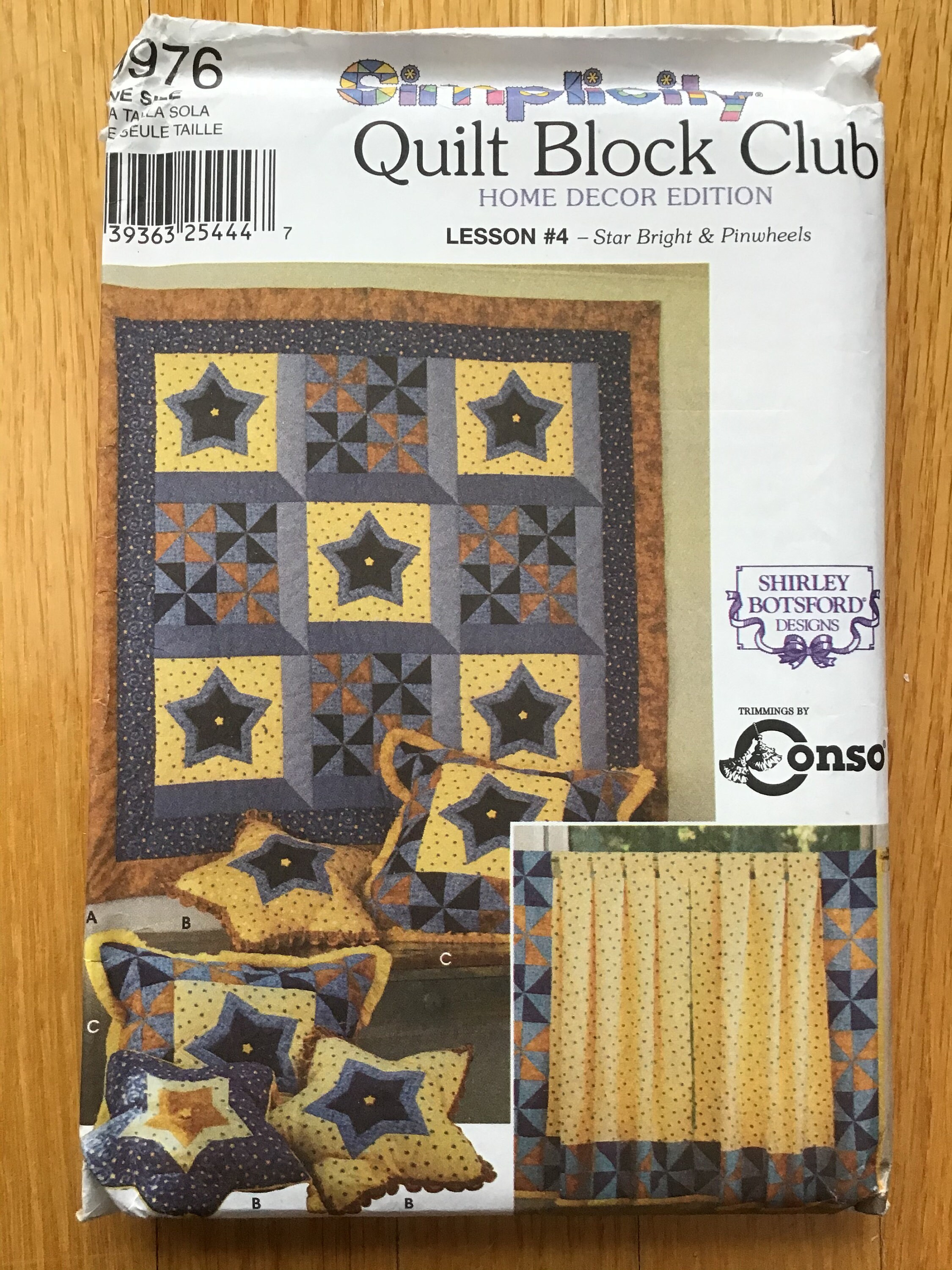 Quilt Block Club Pattern Lesson 4 Simplicity 9976 Star Bright - Etsy