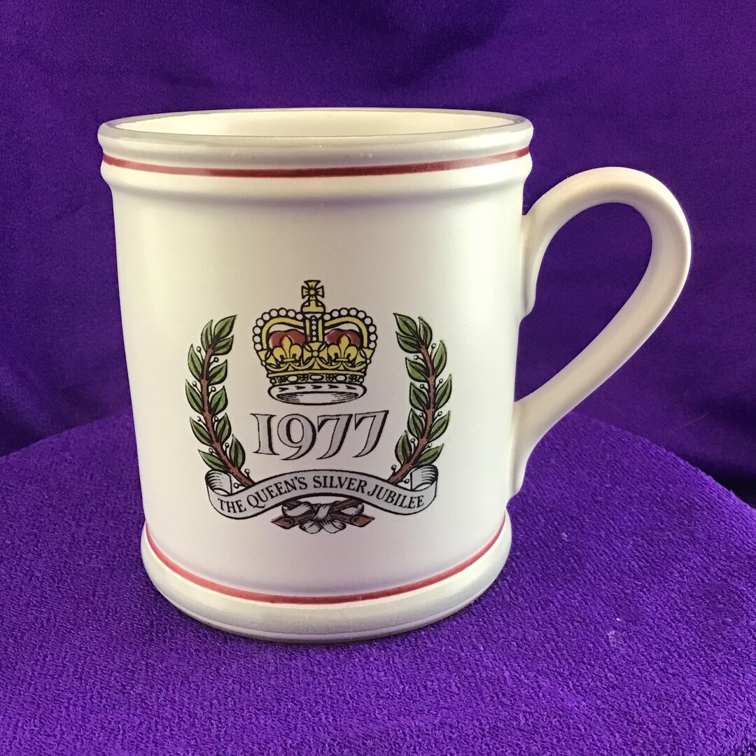Queen Elizabeth II Silver Jubilee 1977 Coffee Cup Tea Mug Denby ...