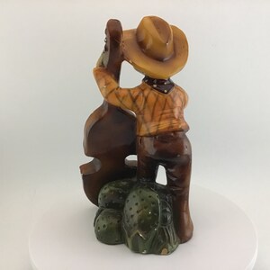 Chalkware Cowboy Figurine Devon Ware Made in Canada Cowboy Playing Bass ...