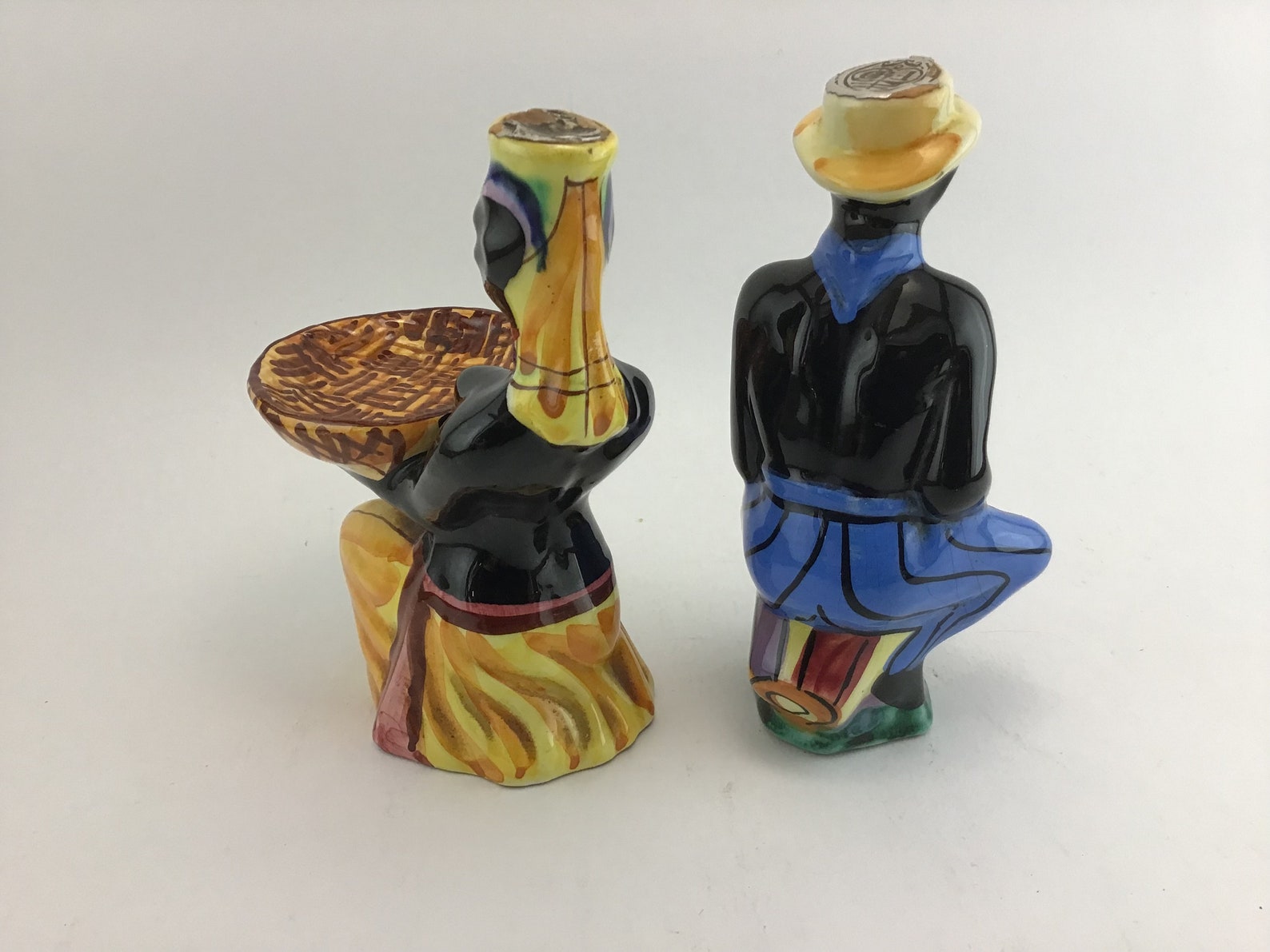 Drioli Liquor Decanters Man With Conga Drum and Woman With - Etsy