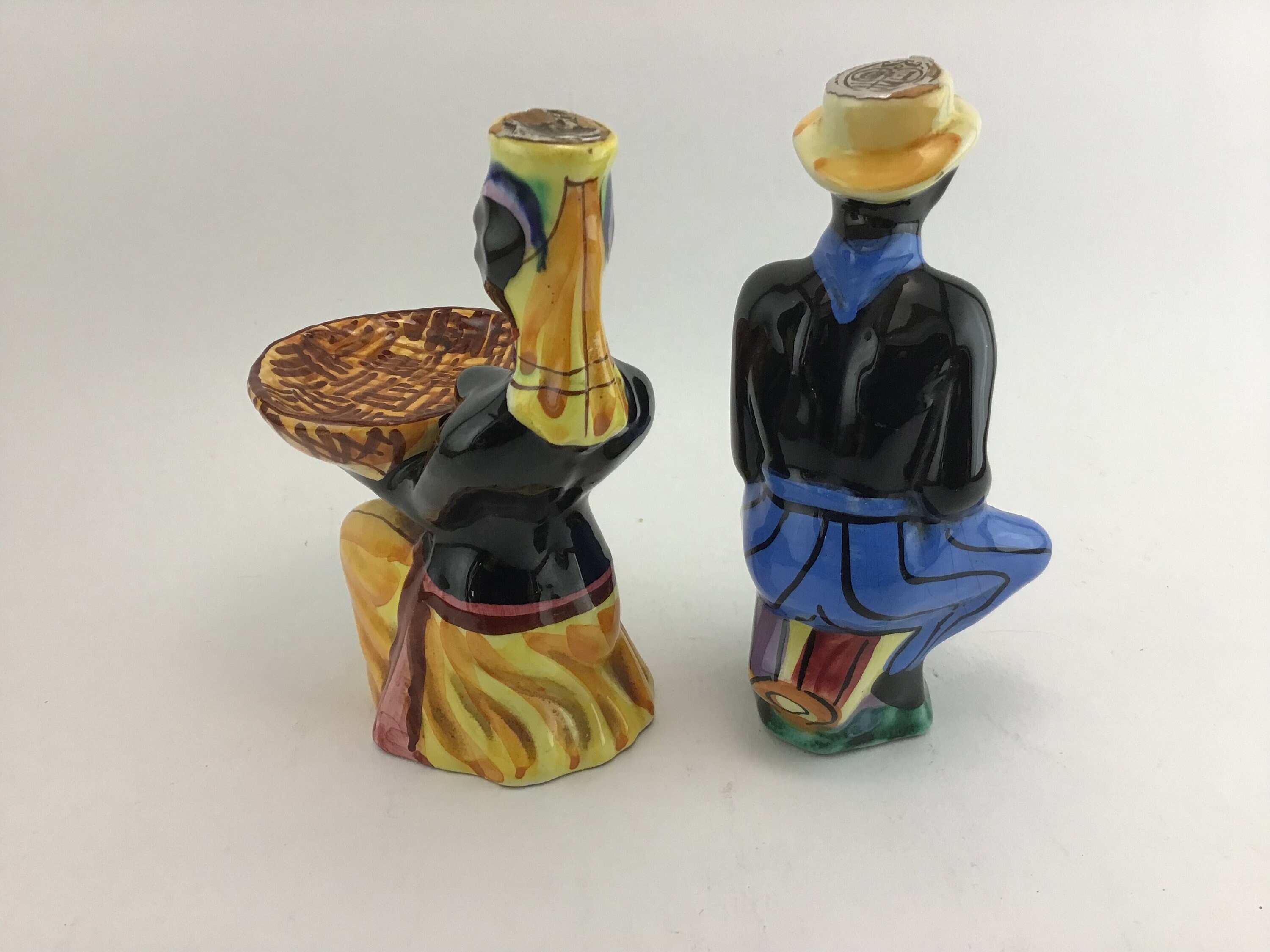 Drioli Liquor Decanters Man With Conga Drum and Woman With - Etsy