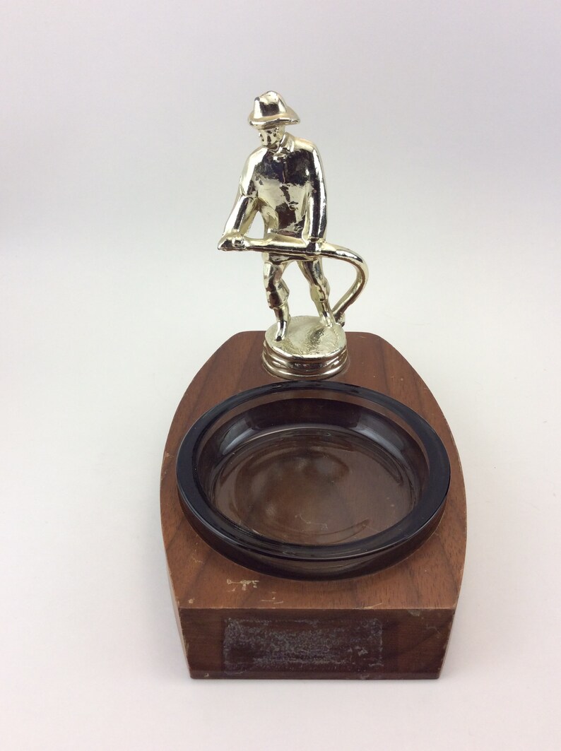 Fireman Trophy Ashtray Dish - Etsy