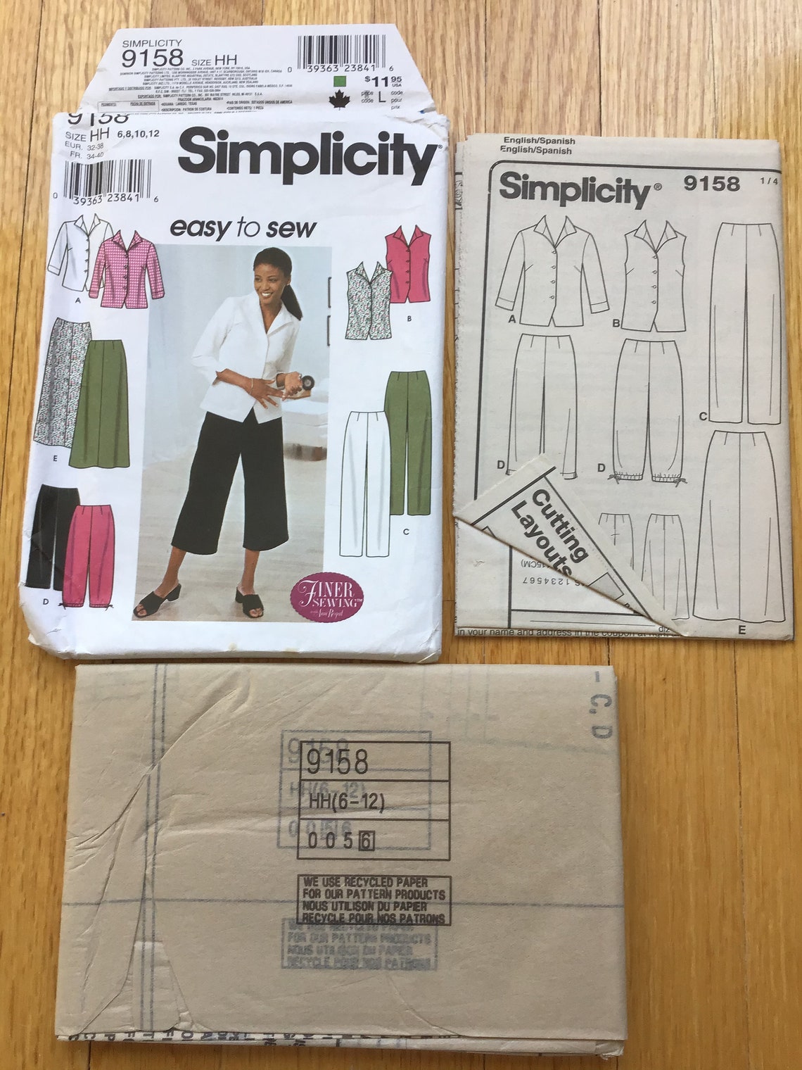 Misses Shirt Pants and Skirt Pattern Size 6 12 Simplicity 9158 UNCUT - Etsy