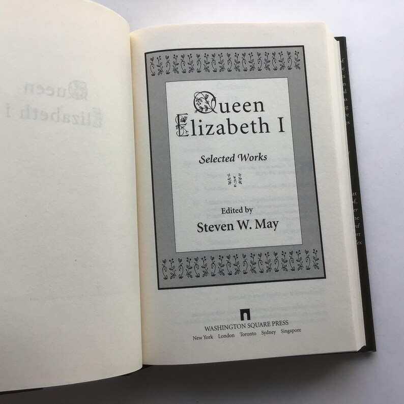 Queen Elizabeth I Selected Works Folger Shakespeare Library Hardcover ...