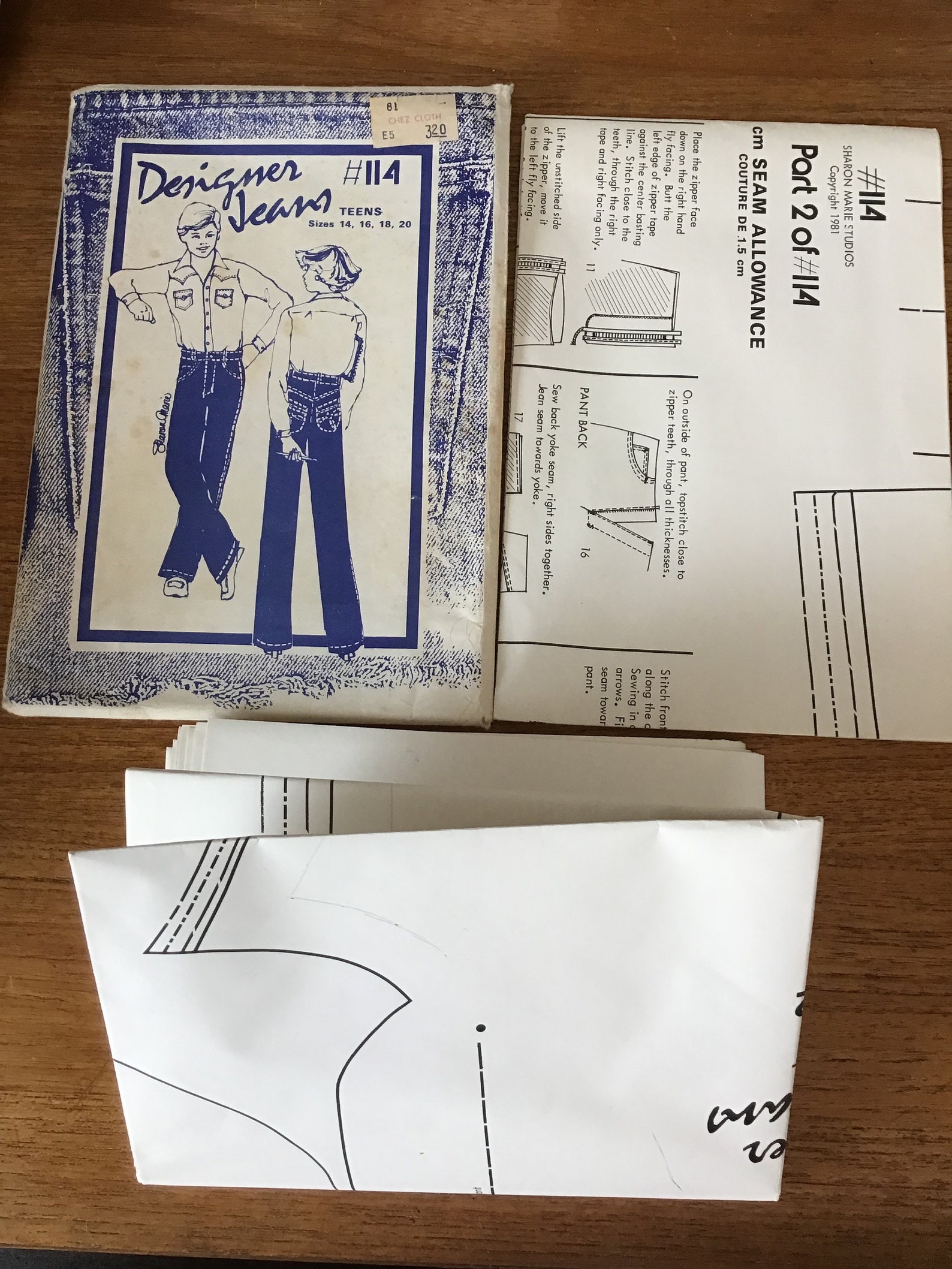 Teen Designer Jeans Pattern UNCUT Waist Size 26 29 Sharon - Etsy