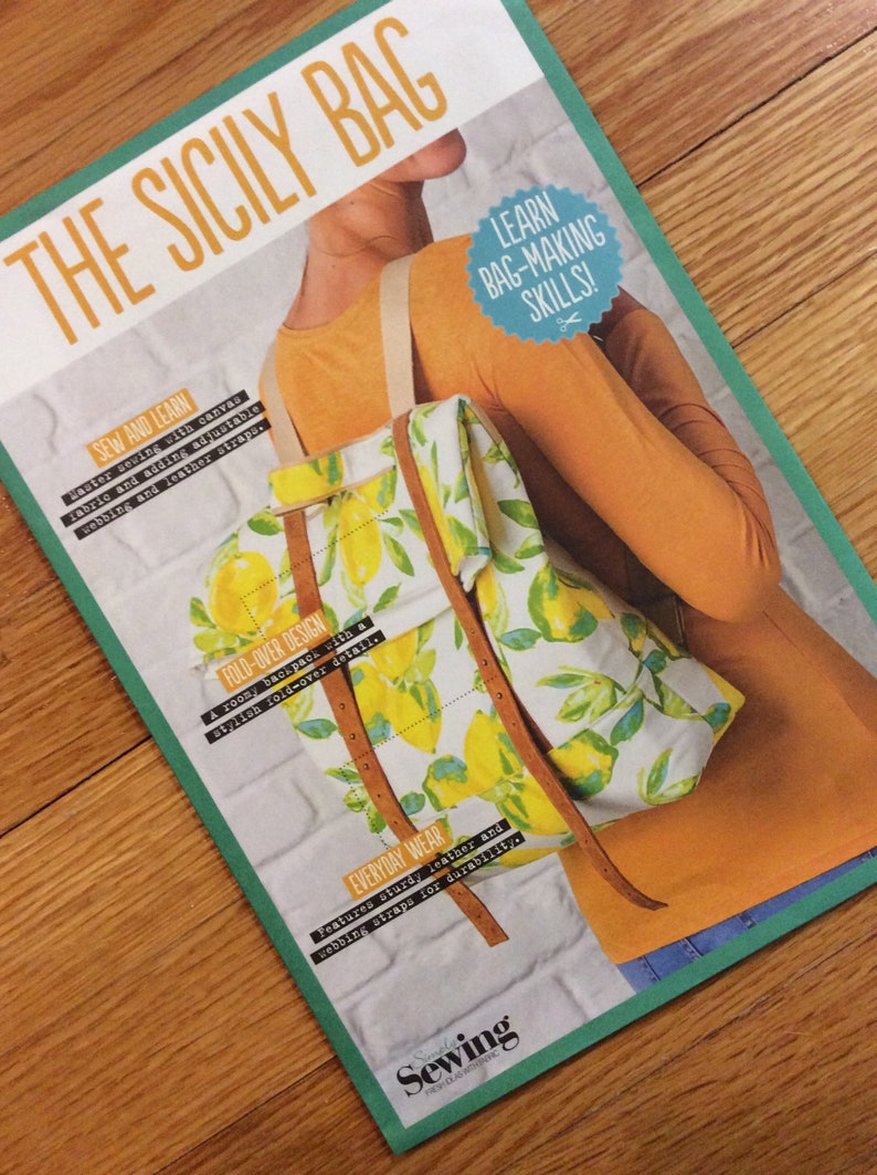 Backpack Pattern UNCUT Factory Sealed the Sicily Bag - Etsy
