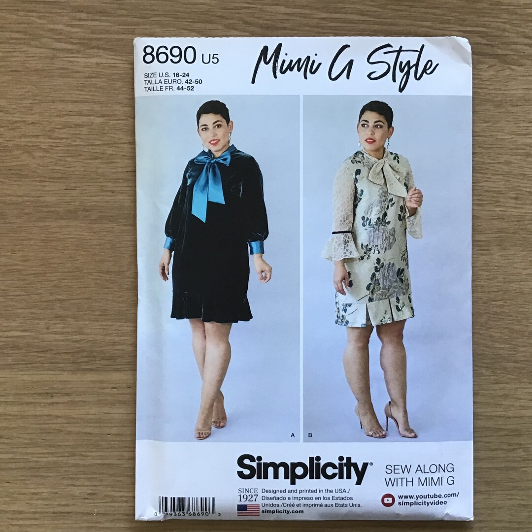 Misses Dress Pattern Mimi G Style Simplicity 8690 UNCUT Size 16 - 24 - Etsy