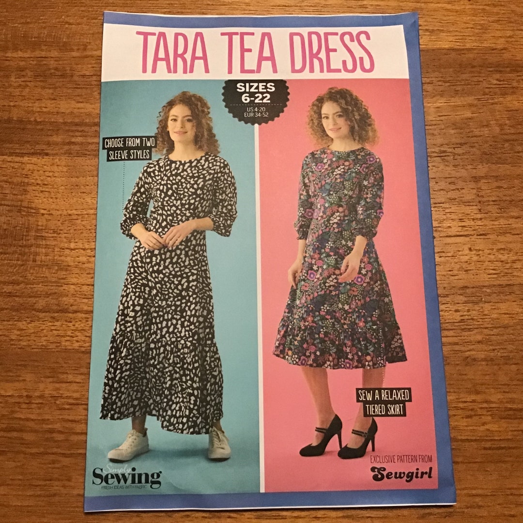 Tiered Dress Pattern Tara Tea Dress UNCUT US Size 4 - 20 Modest Boho - Etsy