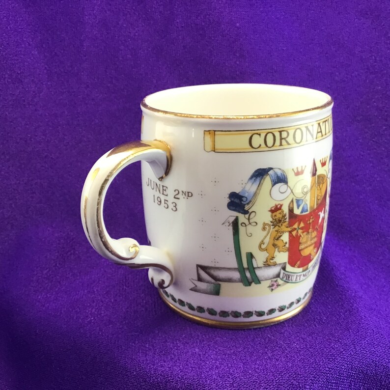 Coronation Cup Mug Queen Elizabeth II Foley Bone China June - Etsy