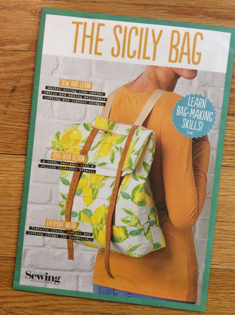 Backpack Pattern UNCUT Factory Sealed the Sicily Bag - Etsy