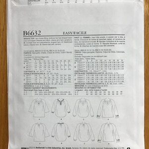 Misses Raglan Sleeve Tops Pattern Butterick 6632 UNCUT Size 6 - 22 - Etsy