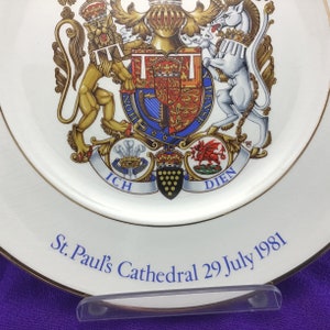 Royal Wedding Plate Prince Charles Lady Diana Spencer Pride of Britain ...