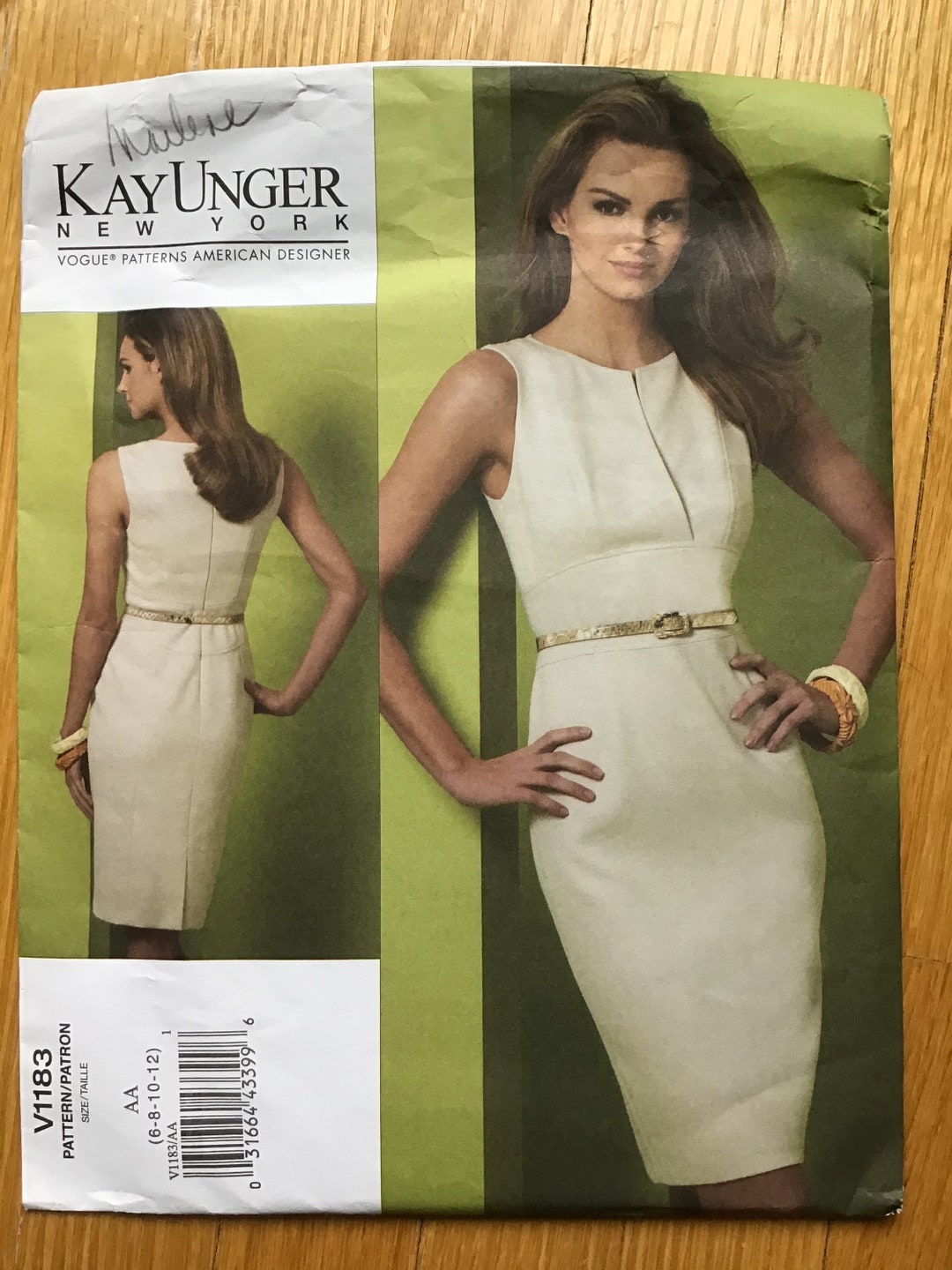 Misses Dress Pattern Kay Unger Vogue American Designer 1183 Size 6 12 ...