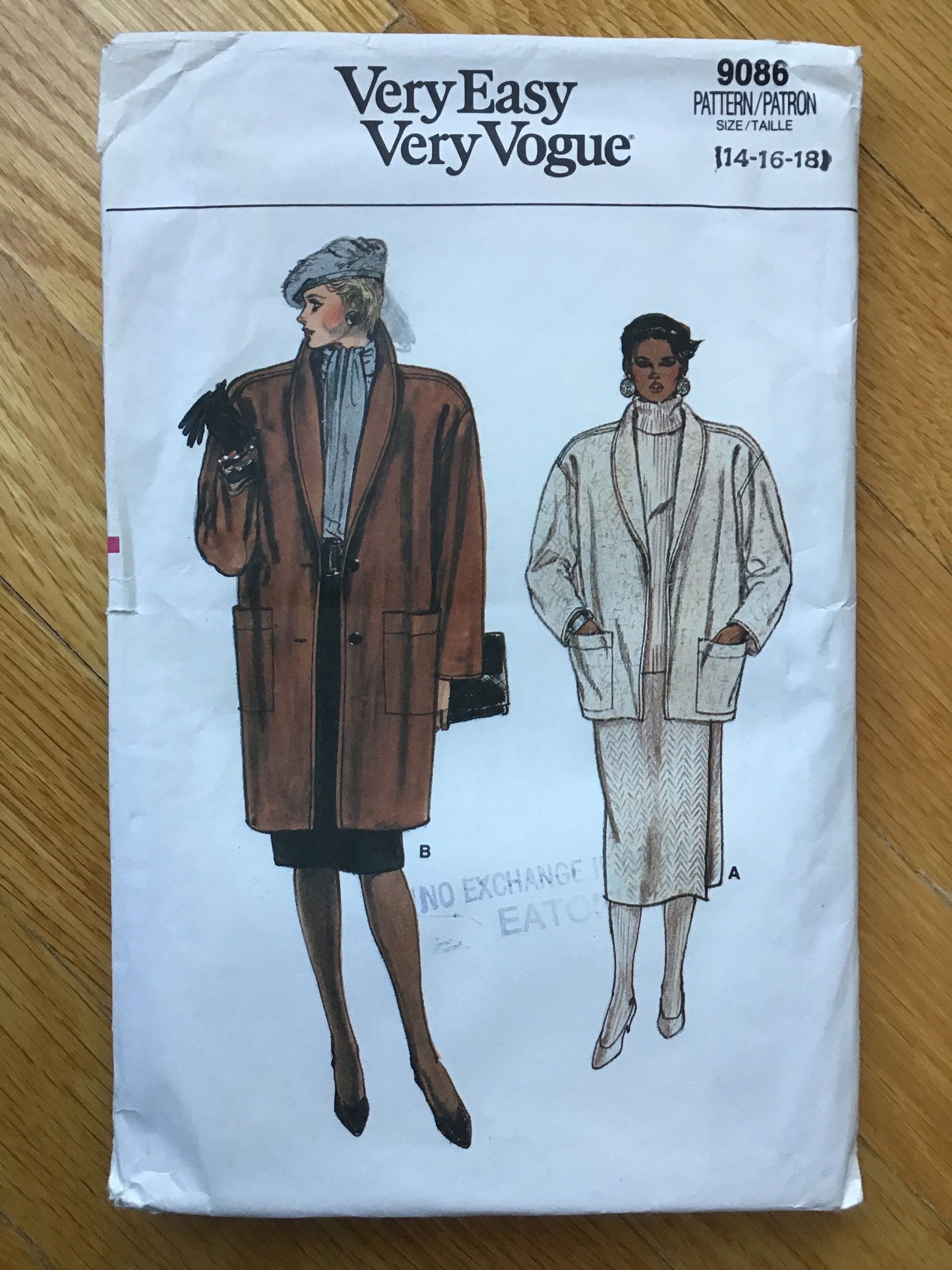 Jacket and Skirt Womens Misses Sewing Pattern Ultra EZ by Vogue 9086 ...