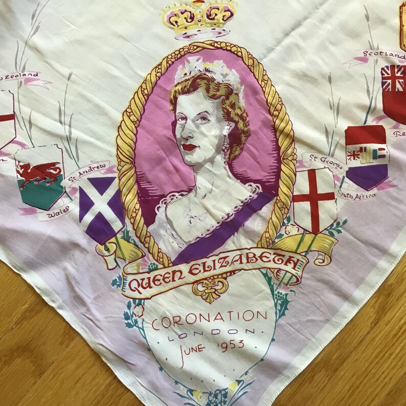Coronation Scarf Queen Elizabeth II June 2nd 1953 RARE - Etsy