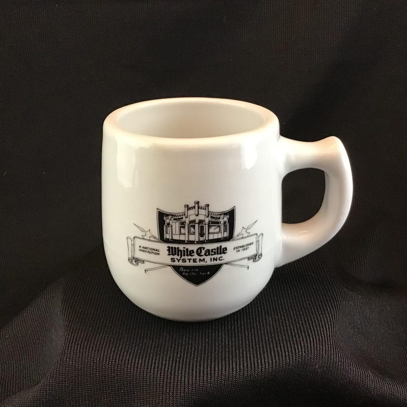 Vintage White Castle Coffee Cup - Etsy