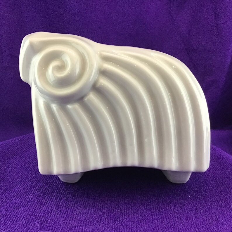 Naaman Israel Porcelain Ram Bighorn Sheep MCM Mid Century - Etsy