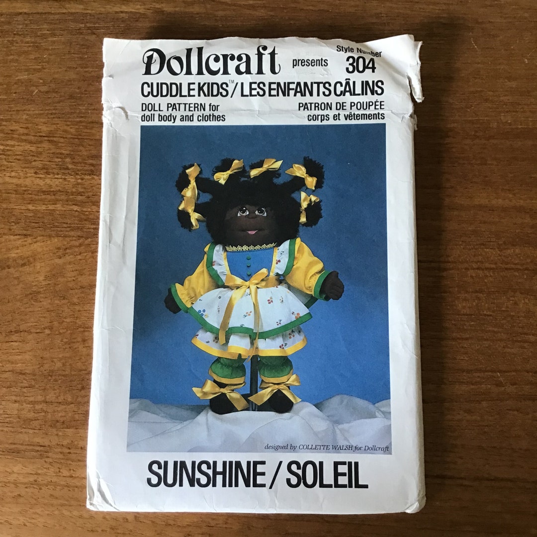 Dollcraft Cuddle Kids Doll Pattern Sunshine Black Doll Pattern African ...