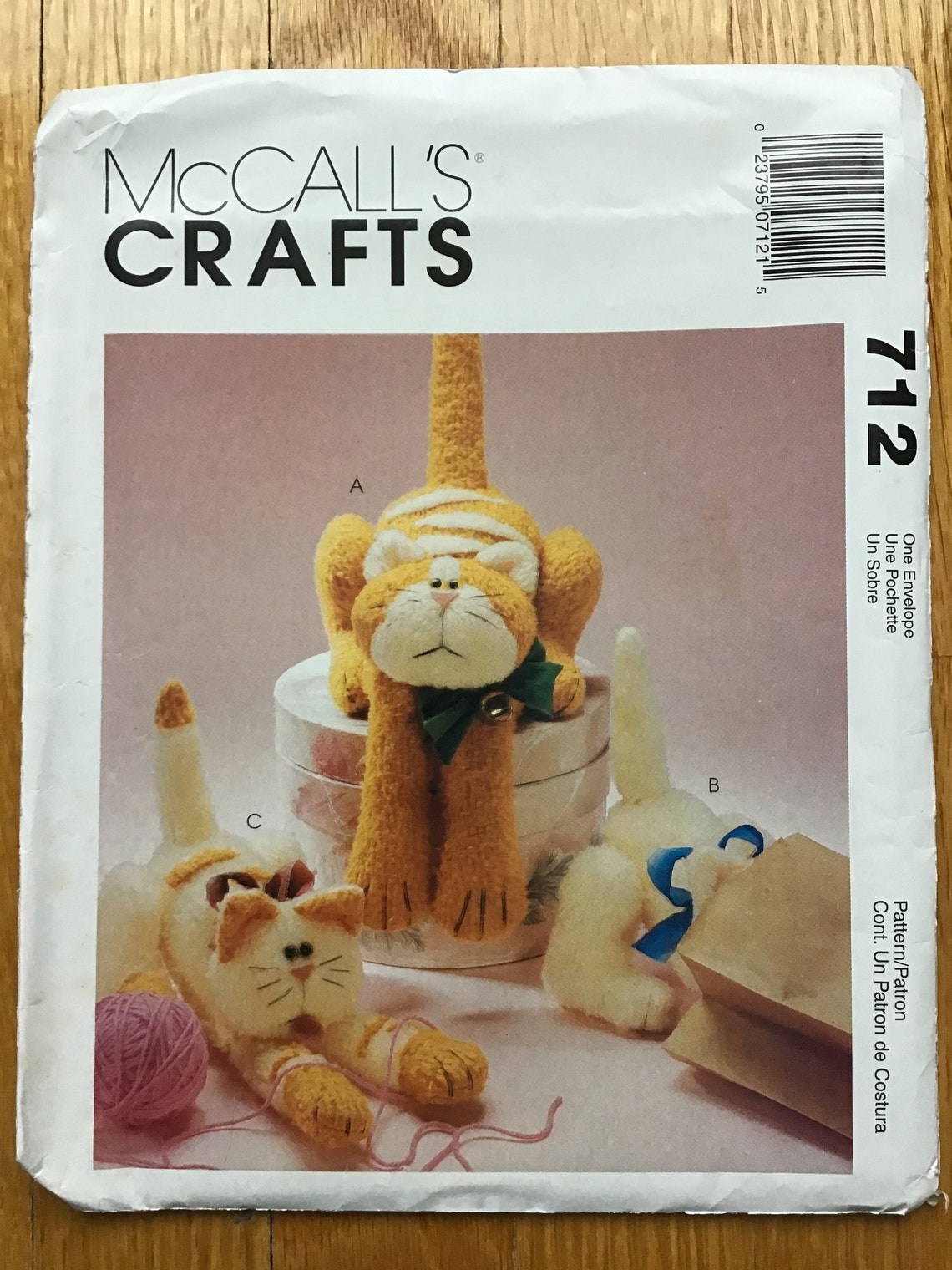 Crazy Cats Pattern Mccalls 712 UNCUT Stuffed Toy Cat Pattern - Etsy