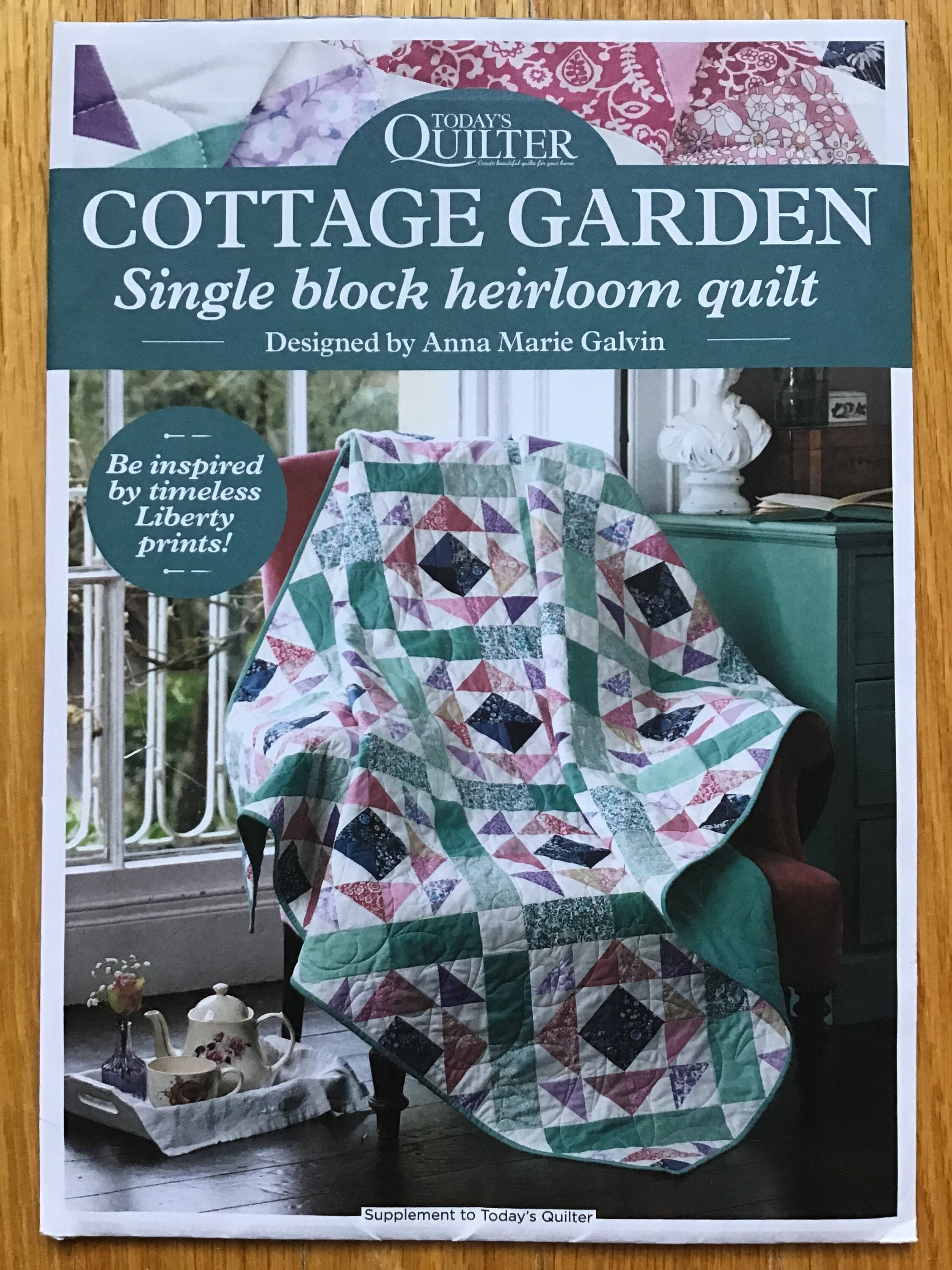 Quilting Pattern Cottage Garden Single Block Heirloom Quilt Anna Maria ...