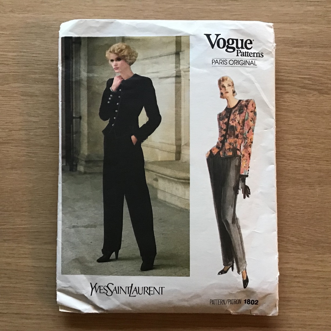 Misses Jacket and Pants Pattern Vogue Paris Originals 1802 - Etsy