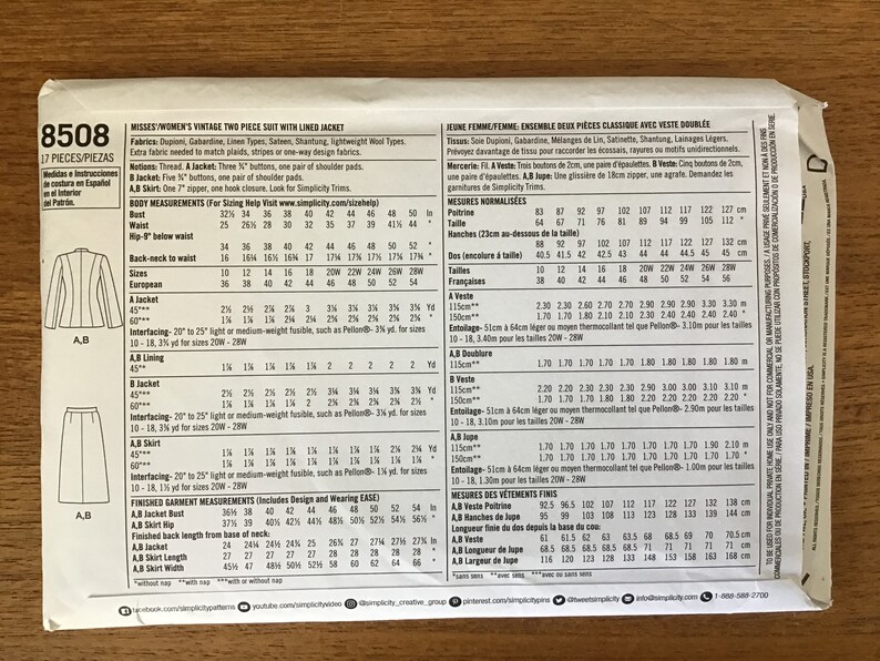 Retro 1940s Suit Pattern Simplicity 8508 UNCUT Reissue Modern - Etsy