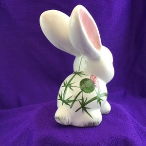Plichta Pottery Rabbit Figurine Bunny With Thistles London England ...