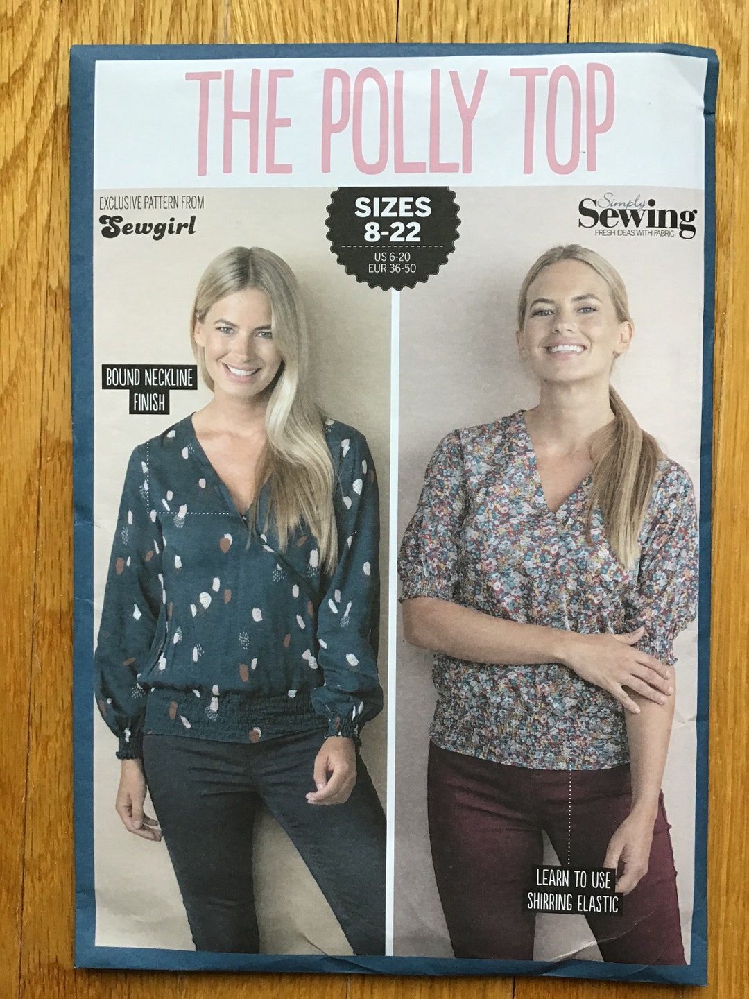 Misses Faux Wrap Top Pattern UNCUT US Sizes 6 20 the Polly - Etsy