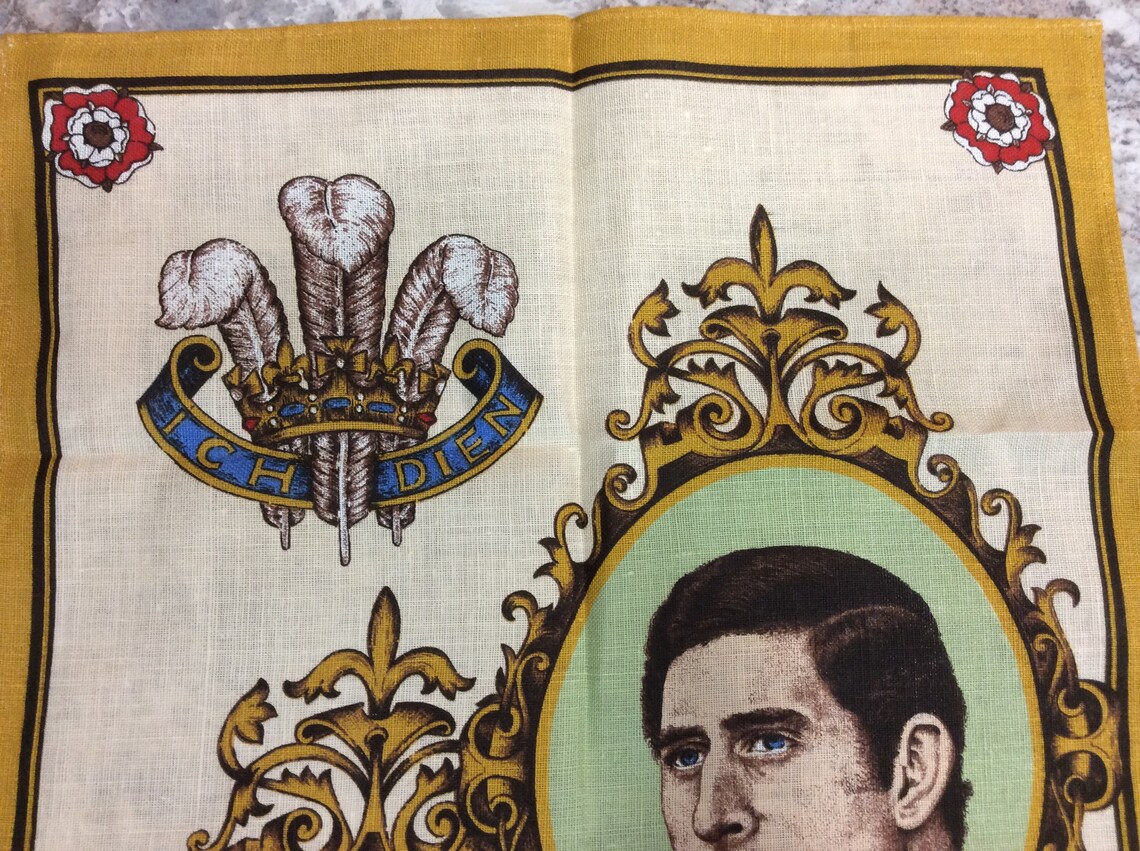 Royal Wedding Tea Towel Engagement Prince Charles Lady Diana - Etsy