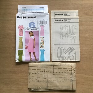 Misses Very Easy Dress Pattern Butterick 4386 Size 8 - 14 UNCUT Six Sew ...
