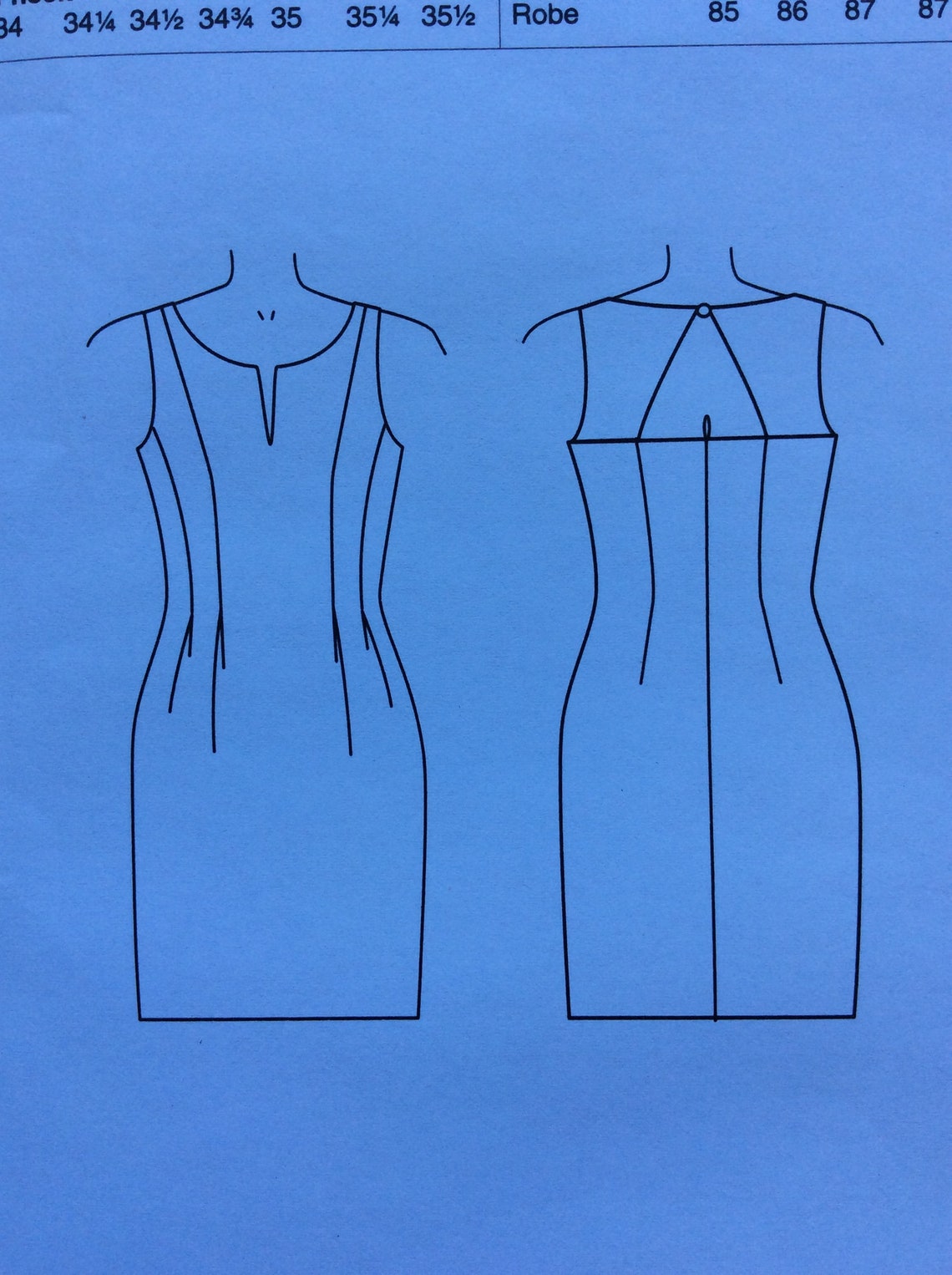 Misses Cocktail Dress Pattern Kay Unger Vogue American - Etsy