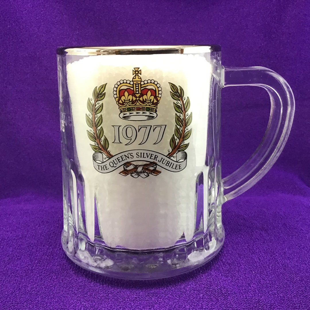 Queen Elizabeth II Silver Jubilee Beer Mug Tankard 1977 Half Pint ...