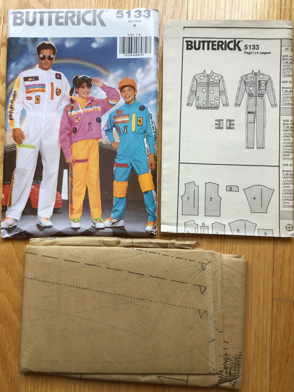 Race Car Driver Costume Pattern Butterick 5133 Adult S M L XL - Etsy