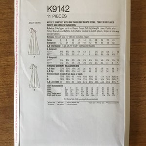Mimi G One Shoulder Jumpsuit Pattern Simplicity 9142 Size 6 - 14 UNCUT ...