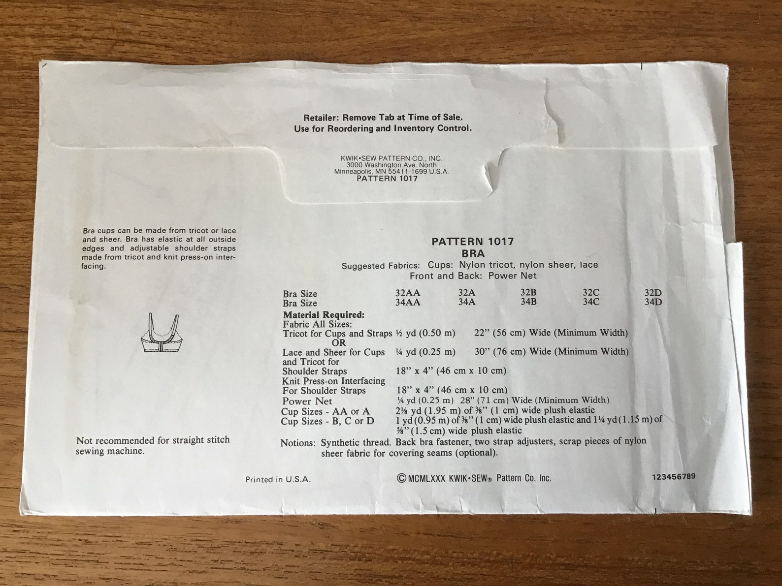 Bra Pattern Kwik Sew 1017 or 1018 UNCUT - Etsy