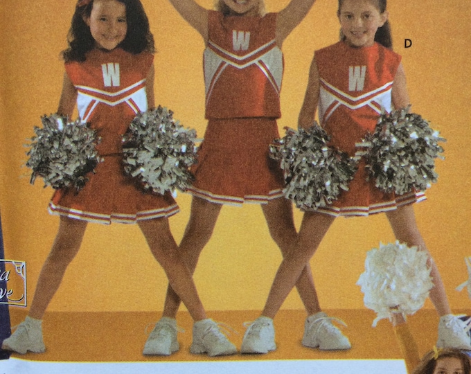 Girls Cheerleader Costume Pattern Simplicity 4040 Size 8 10 12 UNCUT - Etsy