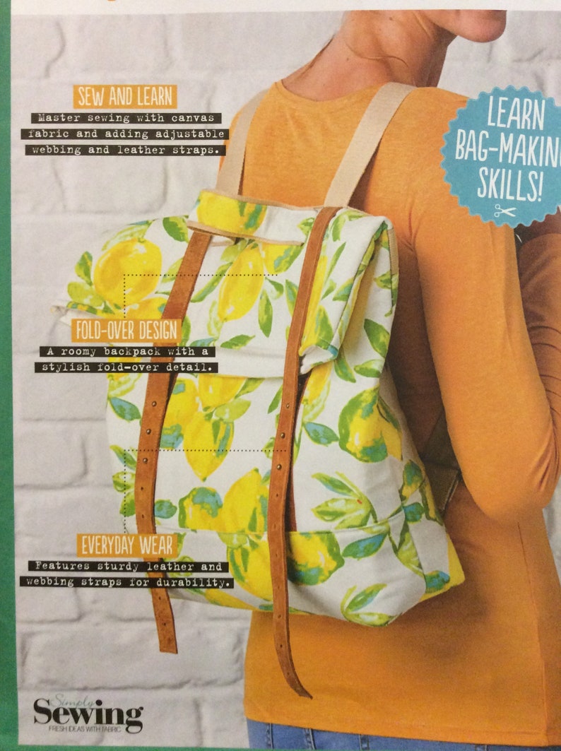 Backpack Pattern UNCUT Factory Sealed the Sicily Bag - Etsy