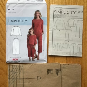 Mother Daughter Top and Pants Pattern Simplicity 9121 UNCUT - Etsy