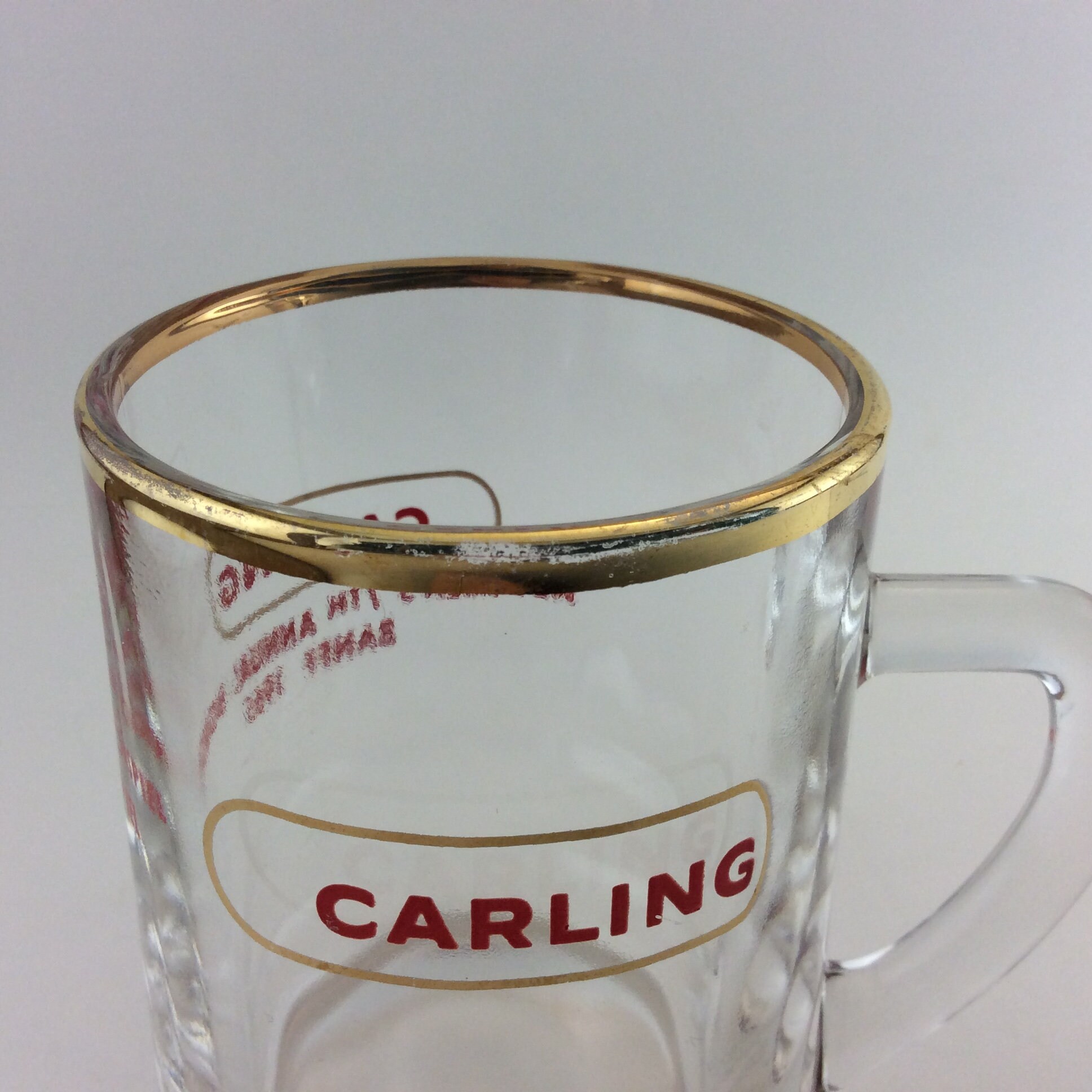 Carling Curling Beer Mug Glass Tankard Stein - Etsy UK
