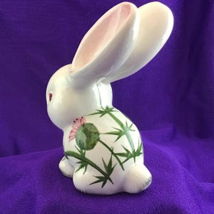 Plichta Pottery Rabbit Figurine Bunny With Thistles London England ...